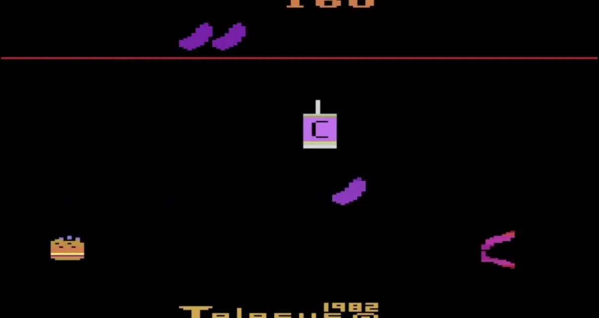 Gameplay y review de Fast Food (Telesys) - 1982 ATARI 2600: La ...